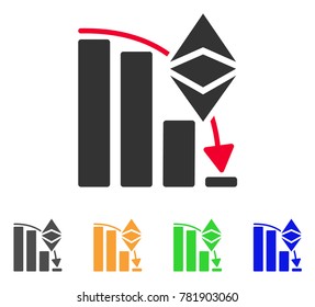 Ethereum Classic Falling Chart Icon Vector Stock Vector (Royalty Free ...