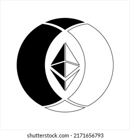 Ethereum Eth Cryptocurrency Token Symbol Simple Stock Vector (Royalty ...