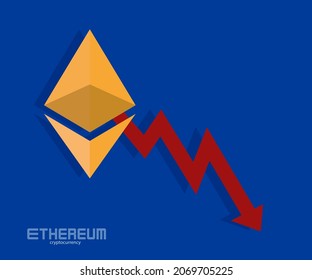 Ethereum Graph Price Falling Bearish Icon Stock Vector (Royalty Free) 2069705225 | Shutterstock