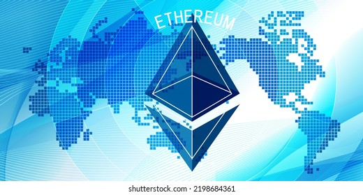 Ethereum Virtual Currency World Background Stock Vector (Royalty Free ...