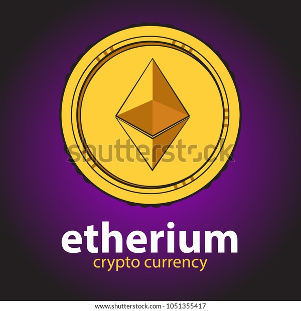 Etherium Classic Gold Coin Cryptocurrency Logo Stock Vector (Royalty ...
