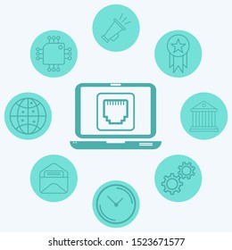 Ethernet Port Vector Icon Sign Symbol Stock Vector (Royalty Free ...