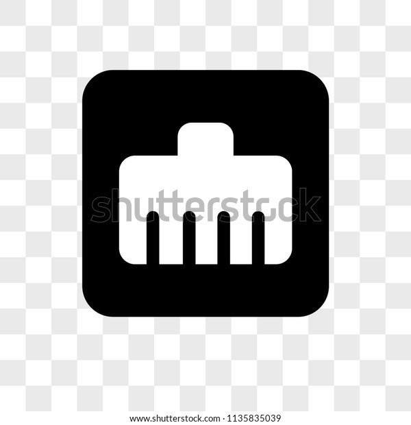 Ethernet Vector Icon On Transparent Background Stock Vector (Royalty ...