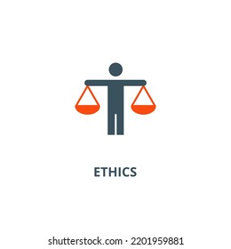 Ethics Icon Simple Element Illustration Concept Stock Vector (Royalty ...