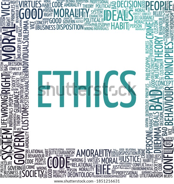 Ethics Vector Illustration Word Cloud Isolated Stock Vector (Royalty ...
