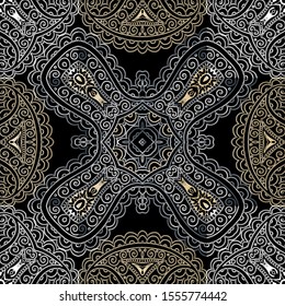 Ethnic Arabesque Line Art Vector Seamless Stock Vector (Royalty Free ...