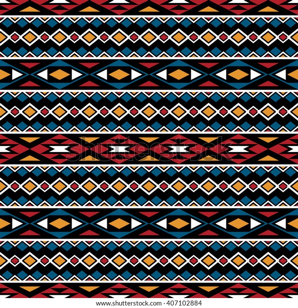 Ethnic Aztec Style Print Template Fabric Stock Vector (Royalty Free ...