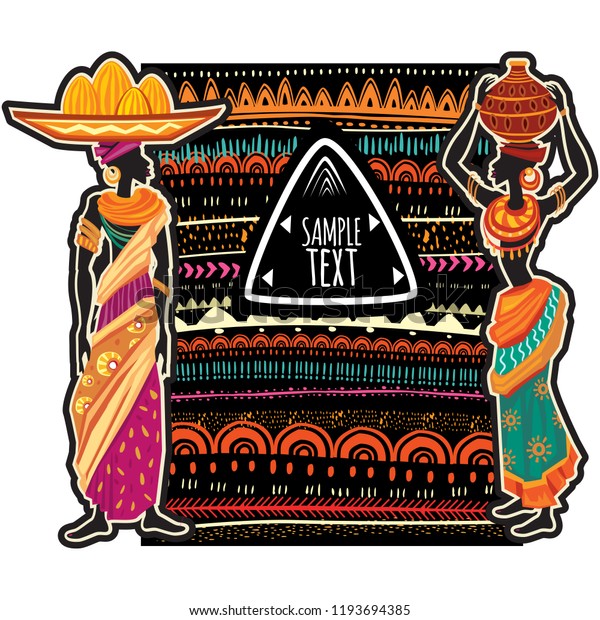 Ethnic Background Design Poster Card Invitation Stock Vector (Royalty ...