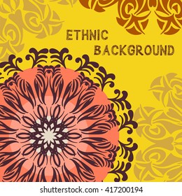 Ethnic Background Tribal Template Stock Vector (Royalty Free) 417200194 ...