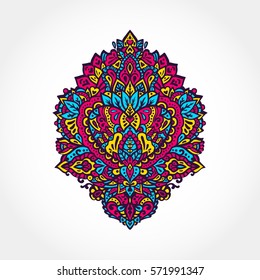 Indian Floral Paisley Medallion Pattern Ethnic Stock Vector (Royalty ...