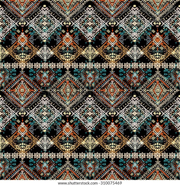 Ethnic boho seamless pattern. Ethno ornament. Tribal art repeating ... Ethnic boho seamless pattern. Ethno ornament. Tribal art repeating ...