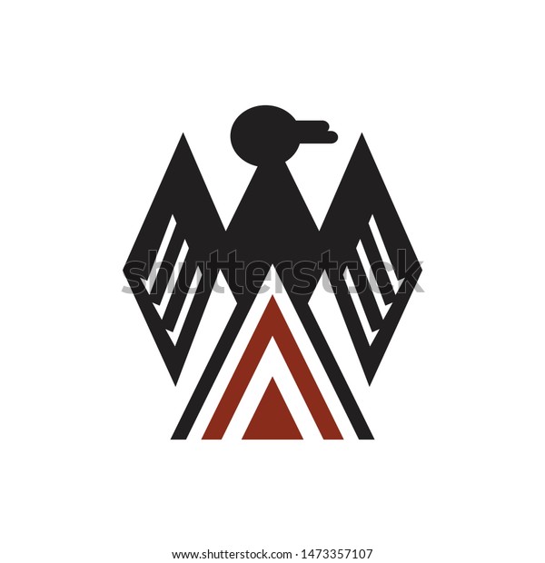 Ethnic Condor Symbol Logo Vector Stock Vector (Royalty Free) 1473357107