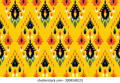 Ethnic Design Abstract Background Seamless Yellow Stock Vector (Royalty ...