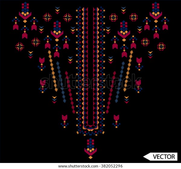 Ethnic Embroidery Graphic Designs Stock Vector (Royalty Free) 382052296