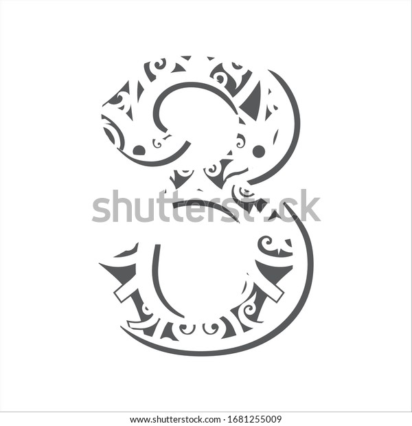 Vektor Stok Ethnic Font Native Dayak Borneo Alphabet (Tanpa Royalti ...