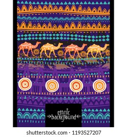 Ethnic Geometric Background Design Poster Card Stock Vector (Royalty ...