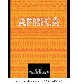 Ethnic Geometric Background Design Poster Card Stock Vector (Royalty ...