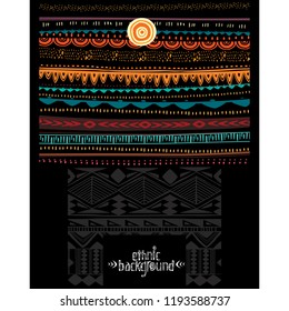Ethnic Geometric Background Design Poster Card Stock Vector (Royalty ...