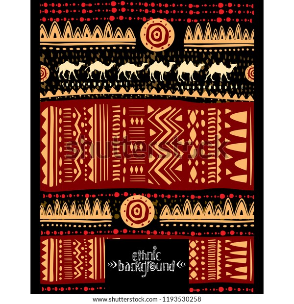 Ethnic Geometric Background Design Poster Card Stock Vector (Royalty ...