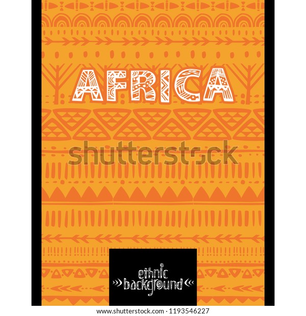 Ethnic Geometric Background Design Poster Card Stock Vector (Royalty ...