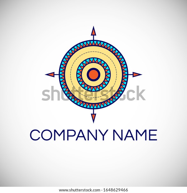 Ethnic Logo Design Template Ethnic Emblem Stock Vector (Royalty Free ...