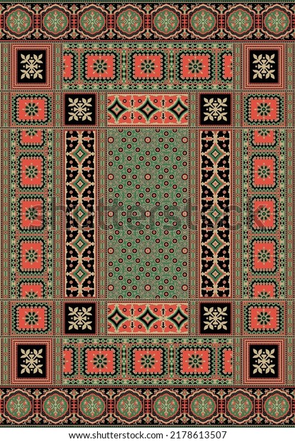 Ethnic Ornamental Vertical Seamless Pattern Ethnic Stock Vector ...