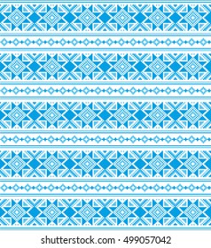 Ethnic Pattern Blue Color Stock Vector (Royalty Free) 499057042