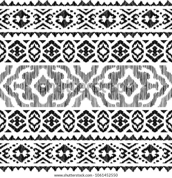 Ethnic Seamless Pattern Tribal Stripe Illustration Stock Vector ...