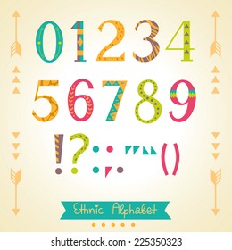 Pencil Numbers Typography Vector Stock Vector (Royalty Free) 1341565355