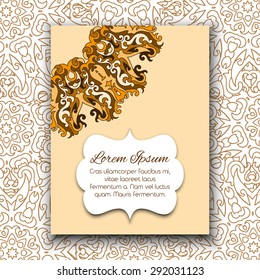Ethnic Template Design Invitations Greeting Cards Stock Vector (Royalty ...