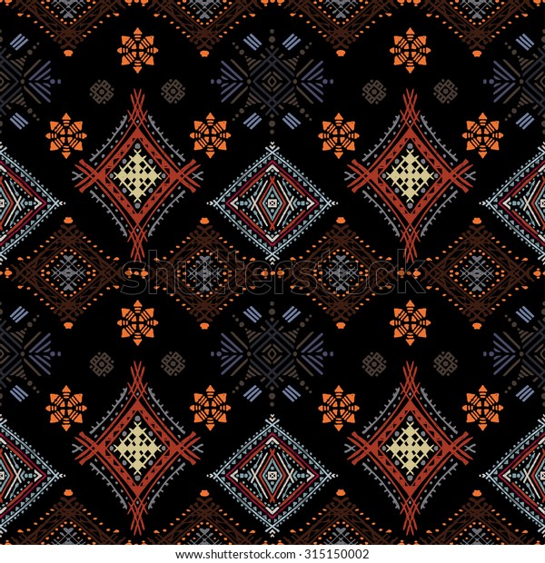 Ethnic Tribal Art Seamless Pattern Geometric 库存矢量图（免版税）315150002 ...