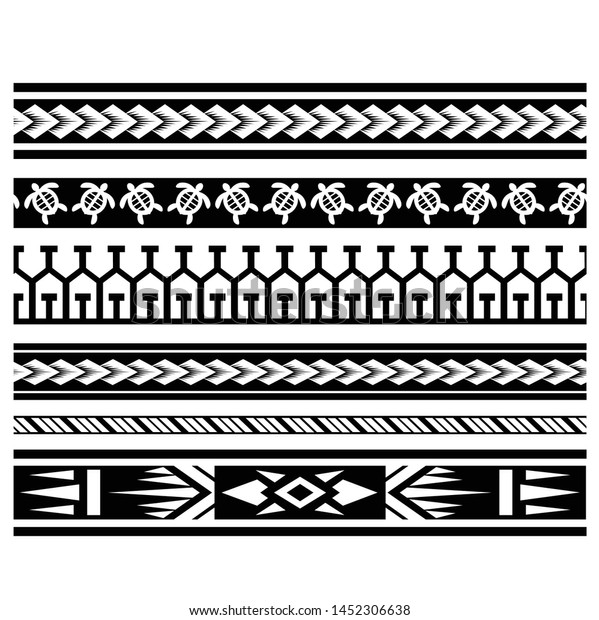 Ethnic Tribal Border Polynesian Tribal Pattern Stock Vector (Royalty ...