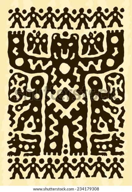 Ethnic Tribal Native Prehistoric Beer Witch Stock Vector (Royalty Free ...