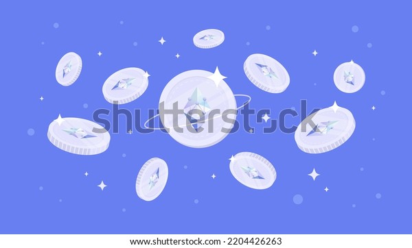 Ethpow Ethw Coins Falling Sky Ethw Stock Vector (Royalty Free ...