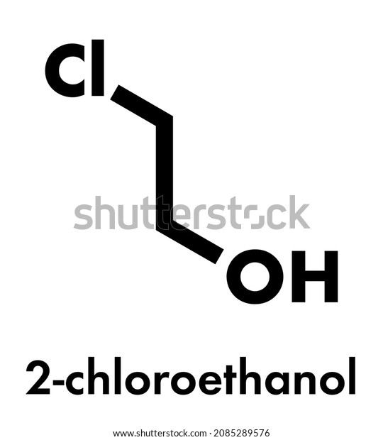 Ethylene Chlorohydrin Molecule Side Product Formed Stock Vector ...