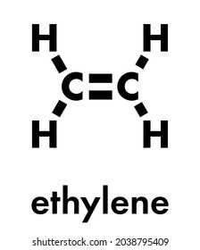 Ethylene Ethene Molecule Used Production Polyethylene Stock Vector ...