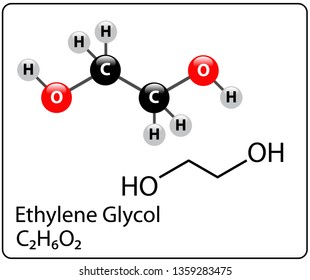 Ethylene Glycol Molecule Structure: Stock-Vektorgrafik (Lizenzfrei ...