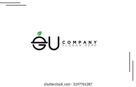 Eu Alphabet Letters Initials Monogram Logo Stock Vector (Royalty Free ...