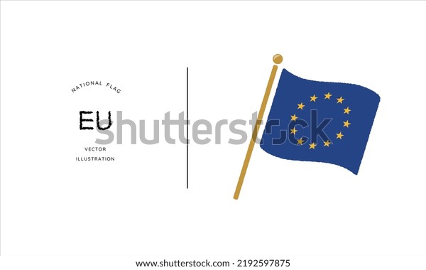 Eu Flag Icon Vector Illustration Stock Vector (Royalty Free) 2192597875 ...