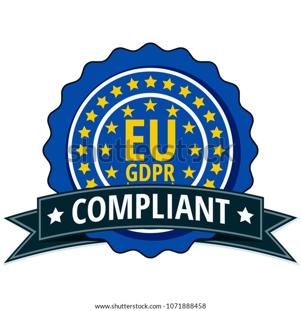 Eu Gdpr Compliant Label Illustration Stock Vector (Royalty Free ...