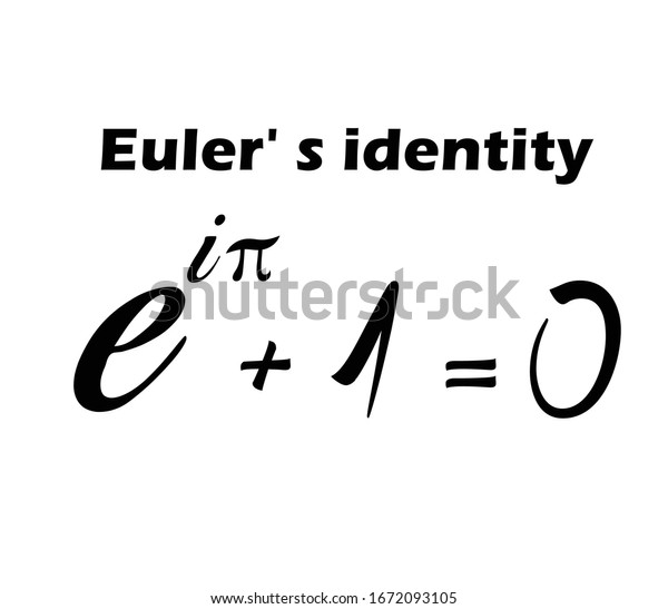 Eulers Identity On White Background: เวกเตอร์สต็อก (ปลอดค่าลิขสิทธิ์ ...