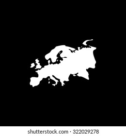 Eurasia Map Simple Flat Icon Black Stock Vector (Royalty Free ...