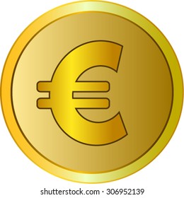 Euro Coin Symbol Vector Stock Vector (Royalty Free) 306952139 ...