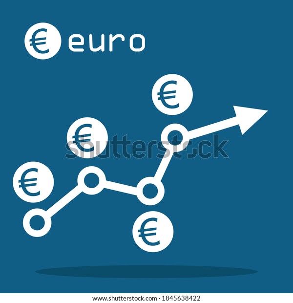 Euro Currency Chart Value Rising Vector Stock Vector (Royalty Free ...