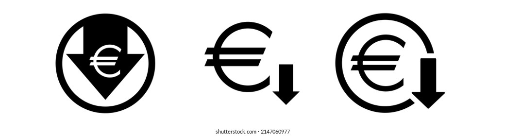 2,782 Euro down icon Images, Stock Photos & Vectors | Shutterstock