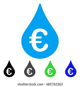 Euro Fuel Drop Flat Vector Icon Stock Vector (Royalty Free) 685762363 ...