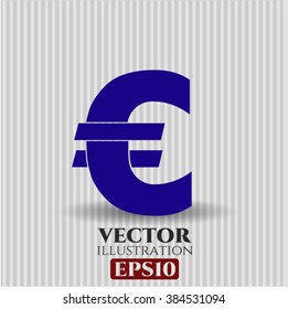 Vector Illustration Euro Icon Purple Stock Vector (Royalty Free ...