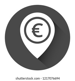 Euro Icon Map Pin Stock Vector (Royalty Free) 1217076694 | Shutterstock