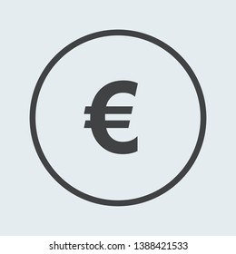 Euro Icon Silver Circle Vector Illustration Stock Vector (Royalty Free ...