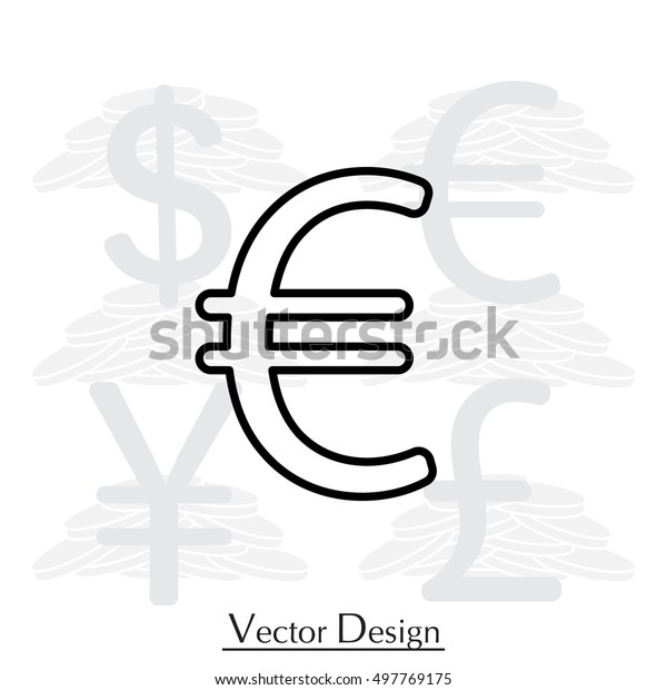 Euro Line Icon Vector Illustration Stock Vector (Royalty Free ...